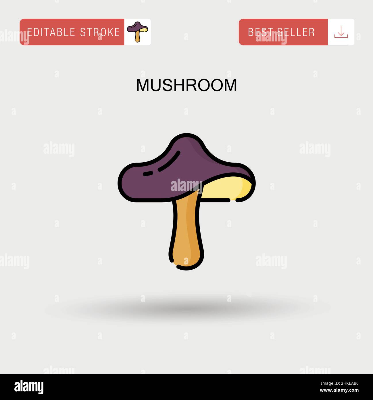 Mushroom Simple vector icon Stock Vector Image & Art - Alamy
