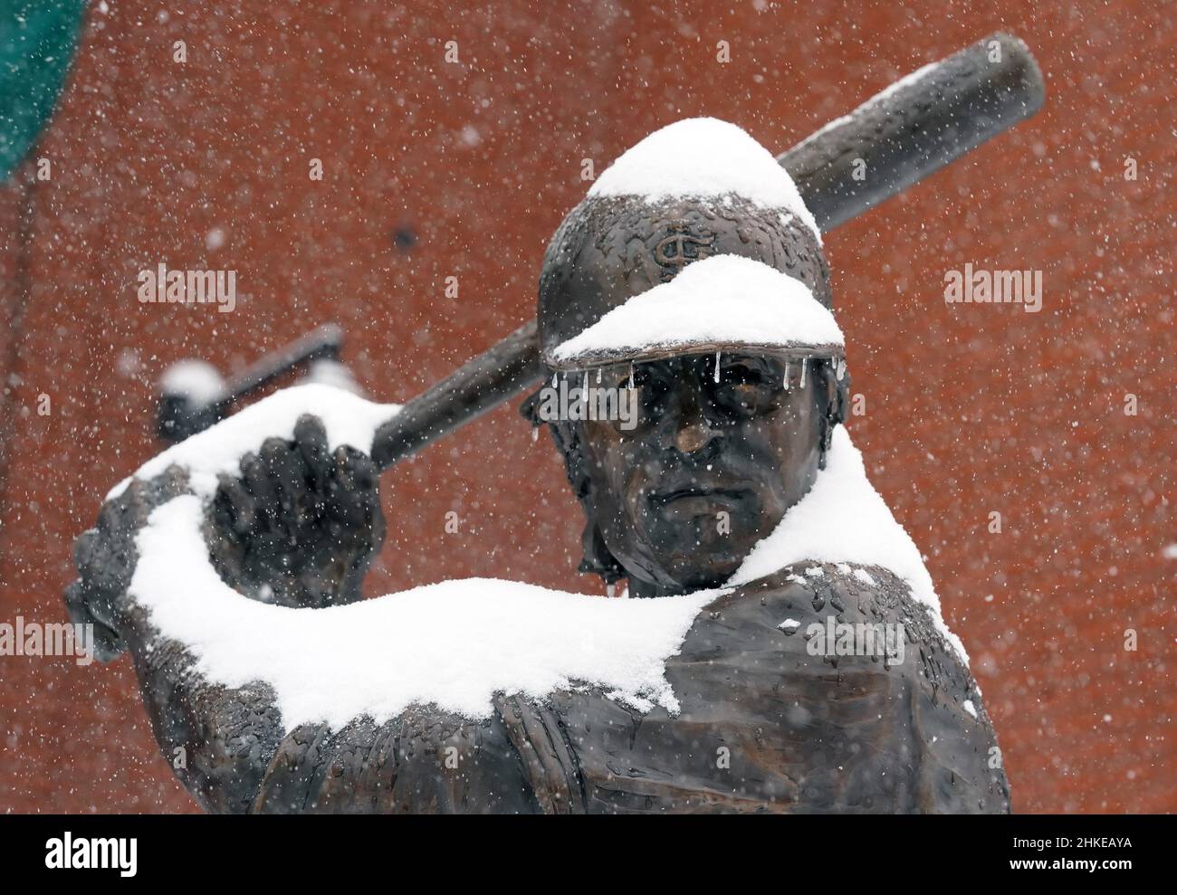 St. Louis, United States. 03rd Feb, 2022. The new statue of National ...