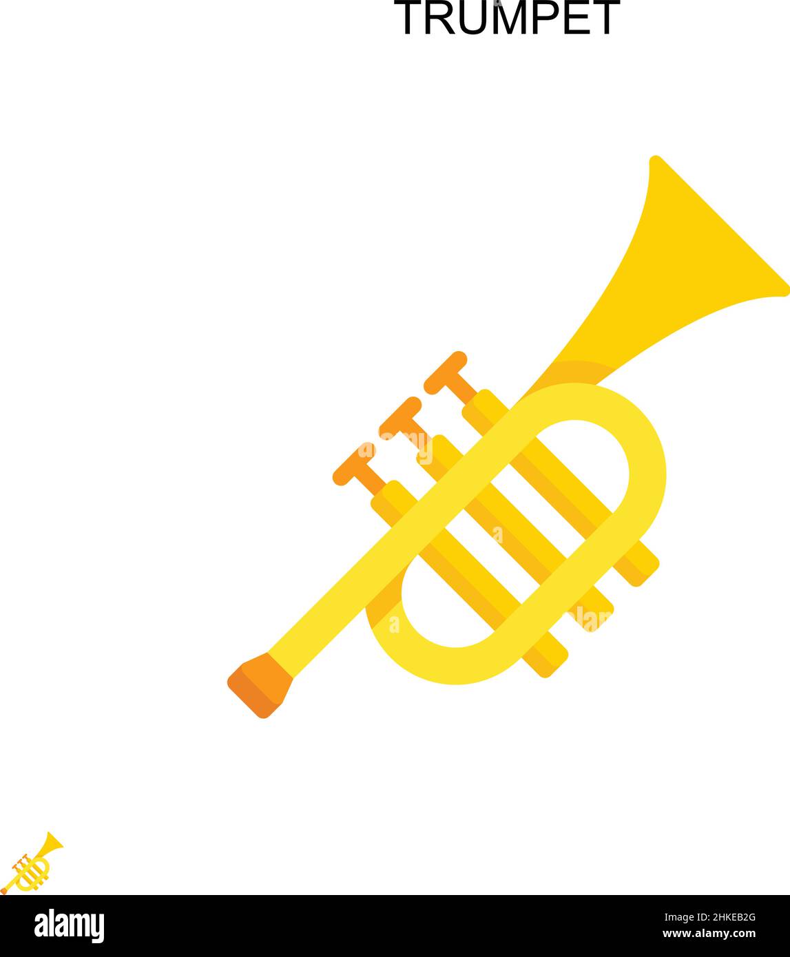 Trumpet Simple vector icon. Illustration symbol design template for web ...