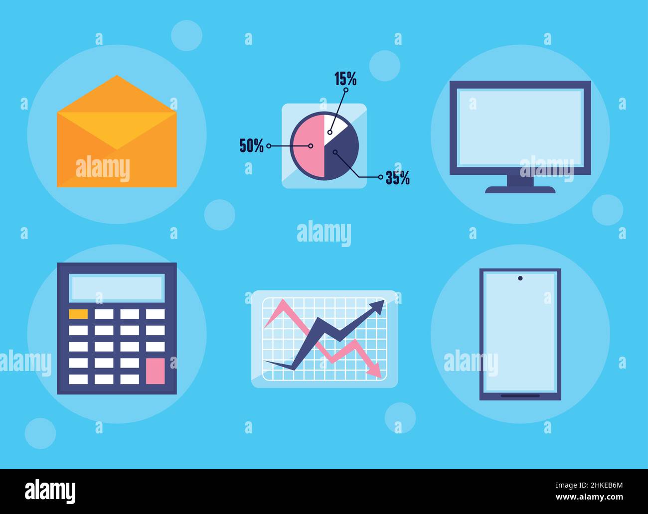 financial economy six items Stock Vector Image & Art - Alamy