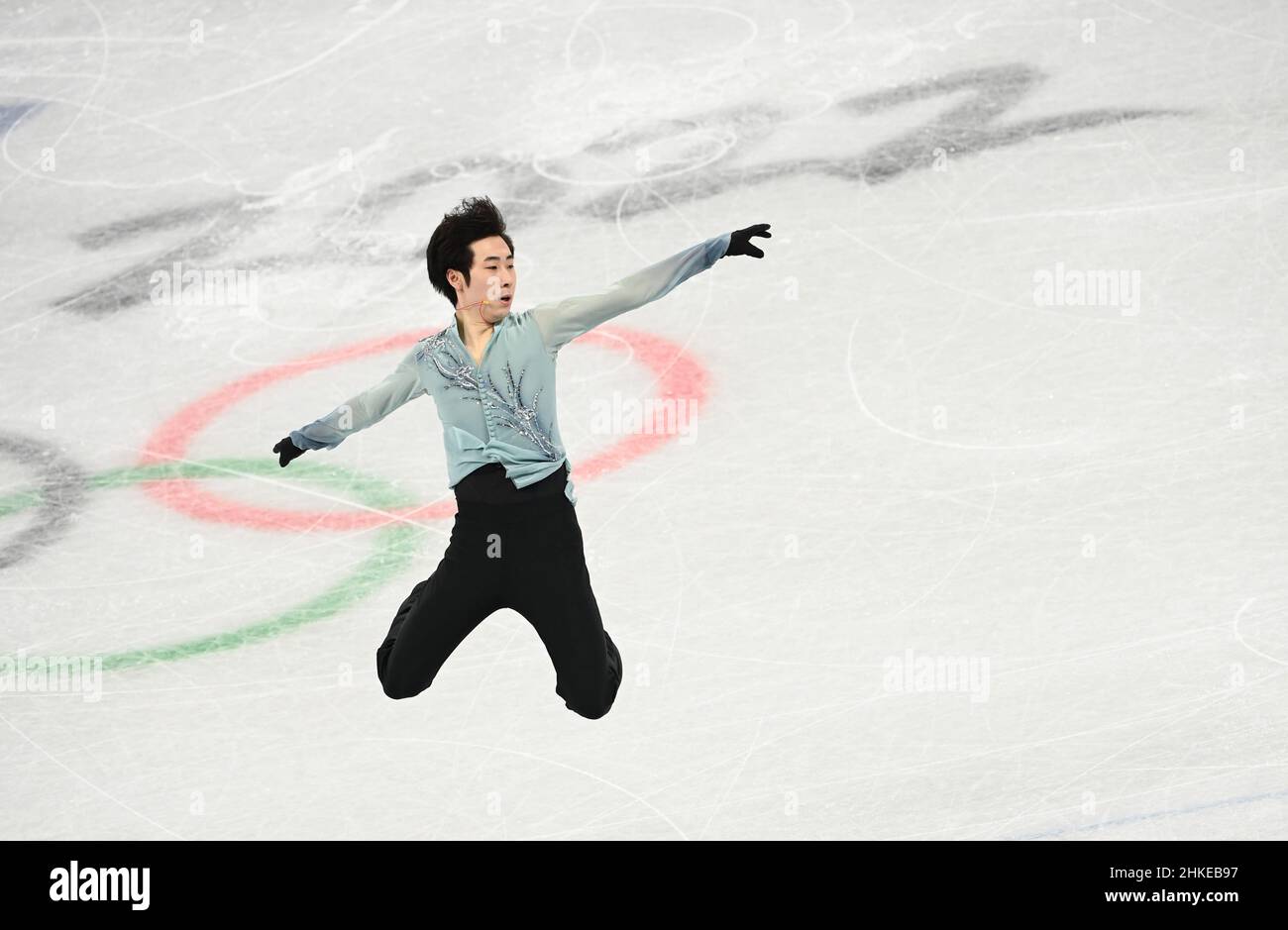 Beijing, China. 4th Feb, 2022. Jin Boyang of China competes during the ...