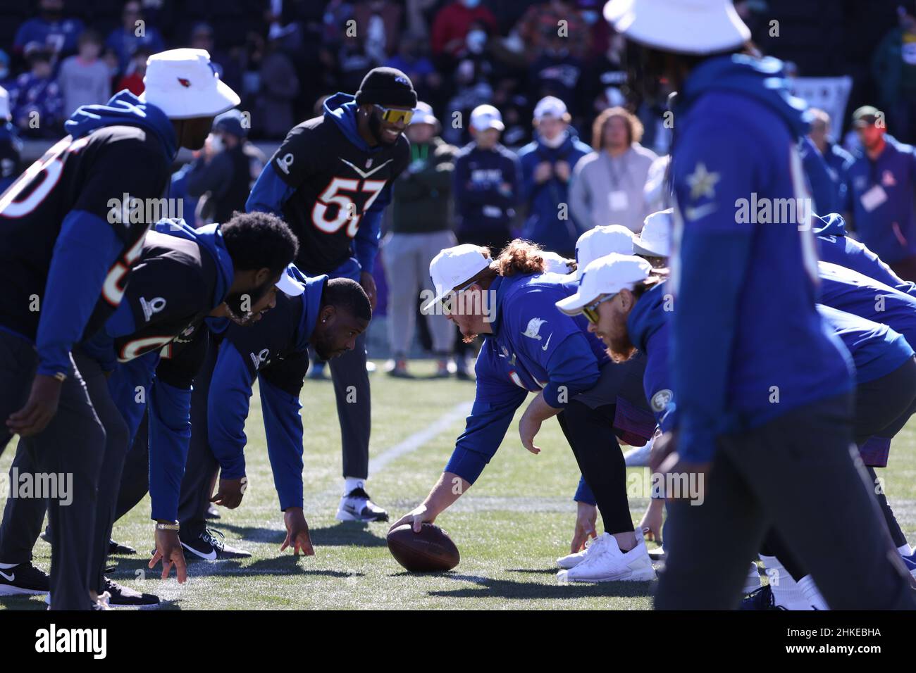 February 3, 2022: NFC offense versus NFC defense during the NFC Pro ...