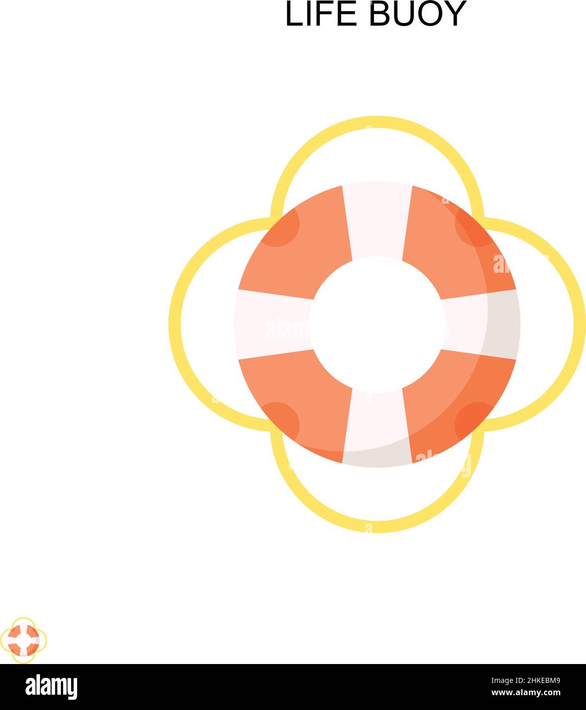 Life buoy Simple vector icon. Illustration symbol design template for ...