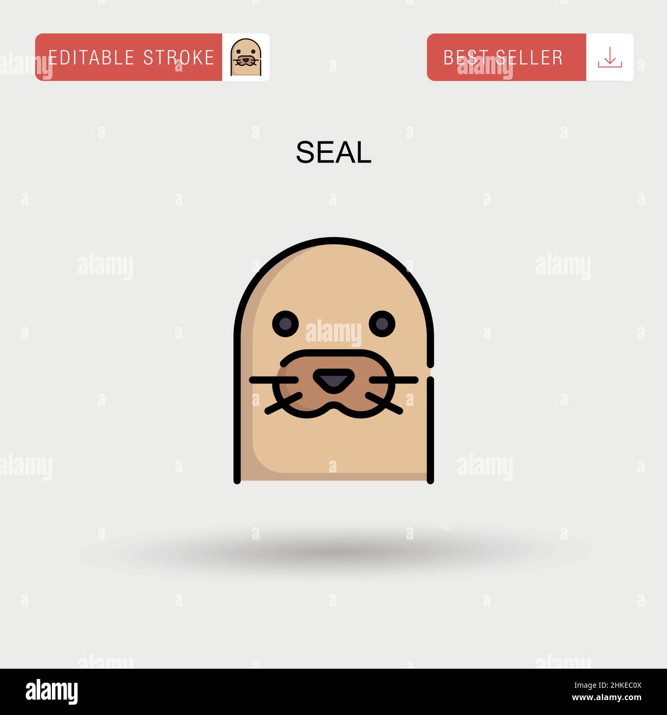 Seal Simple vector icon Stock Vector Image & Art - Alamy