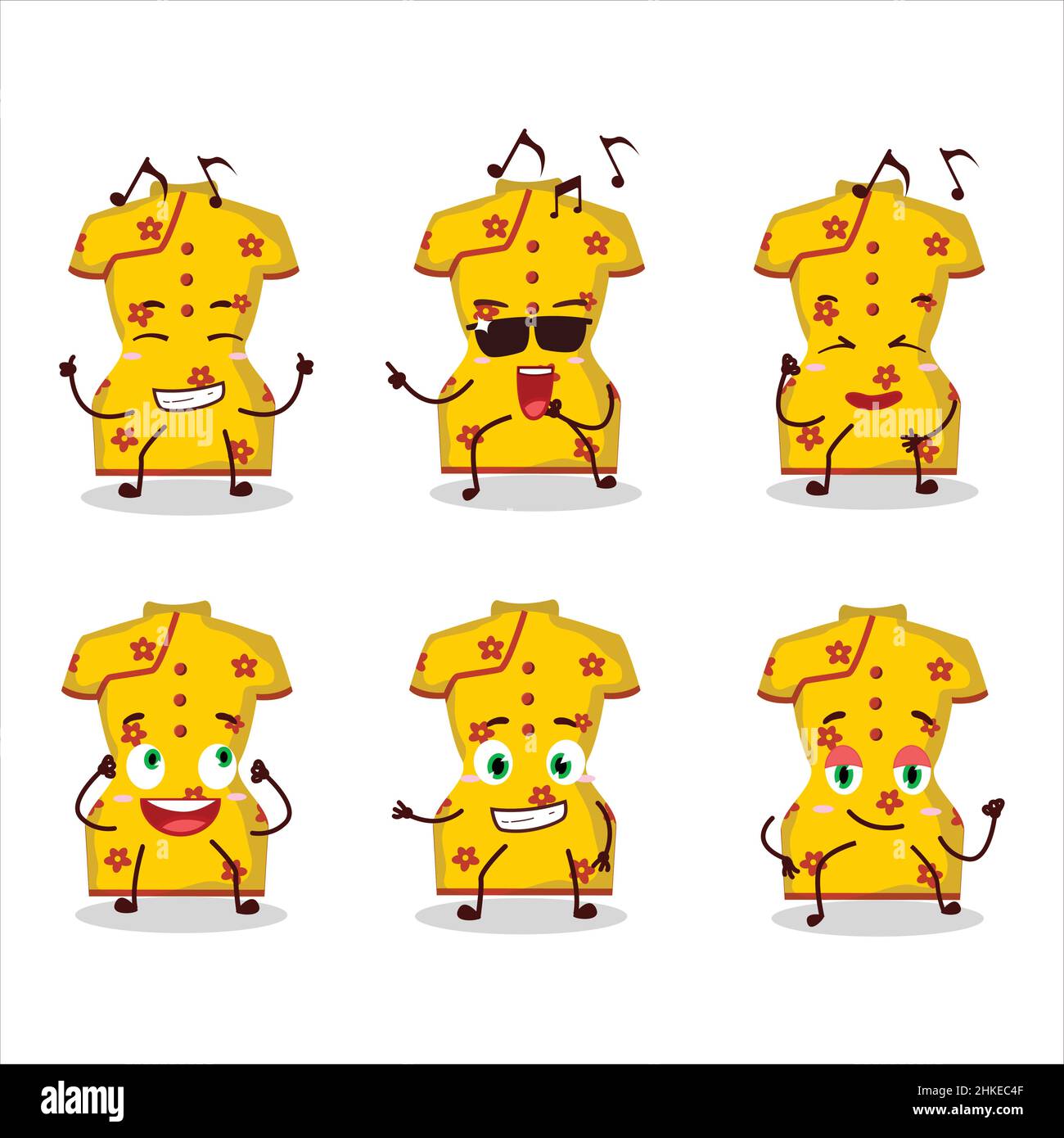 An image of yellow clothing of chinese woman dancer cartoon character ...