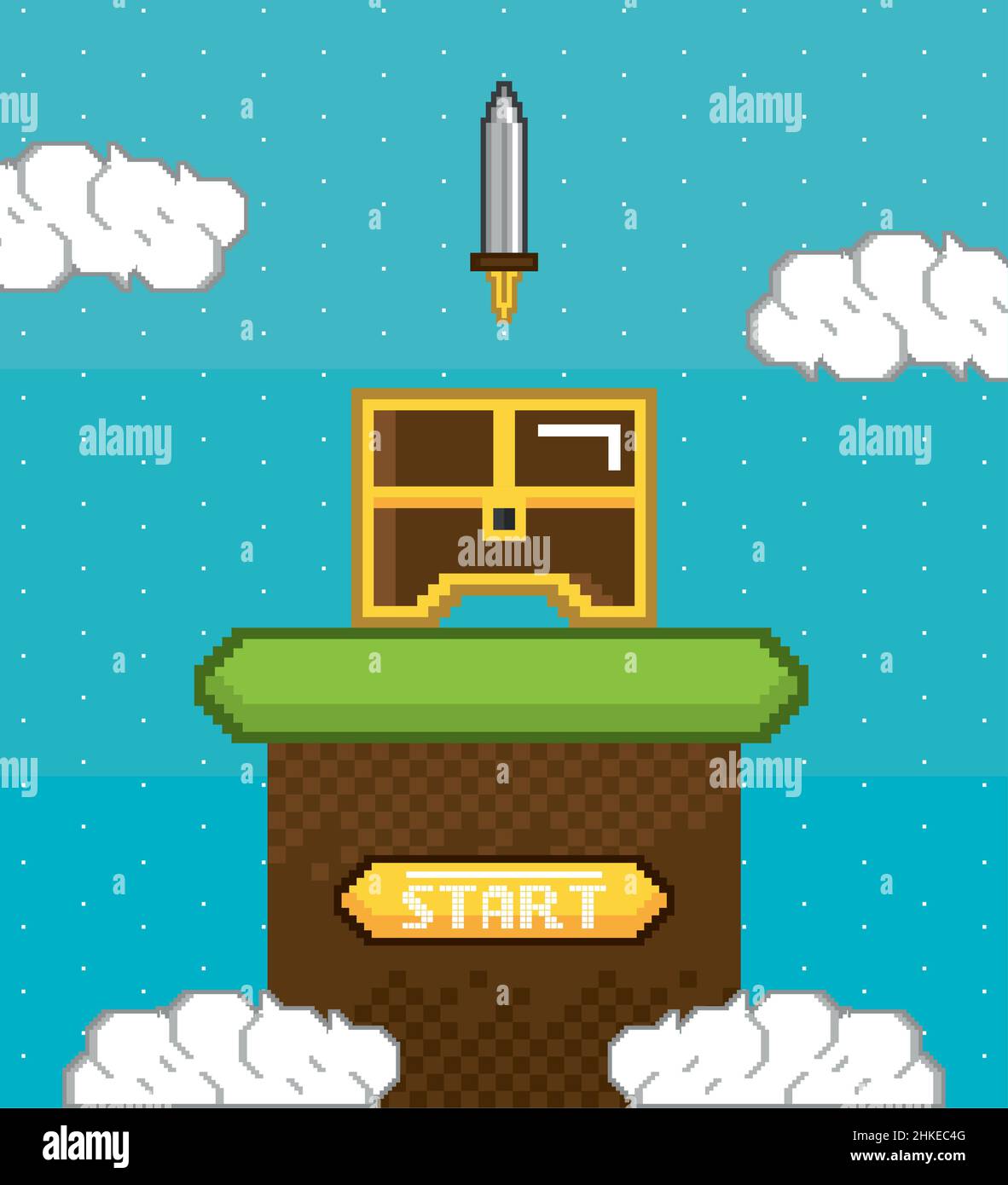 videogame start illustration Stock Vector Image & Art - Alamy