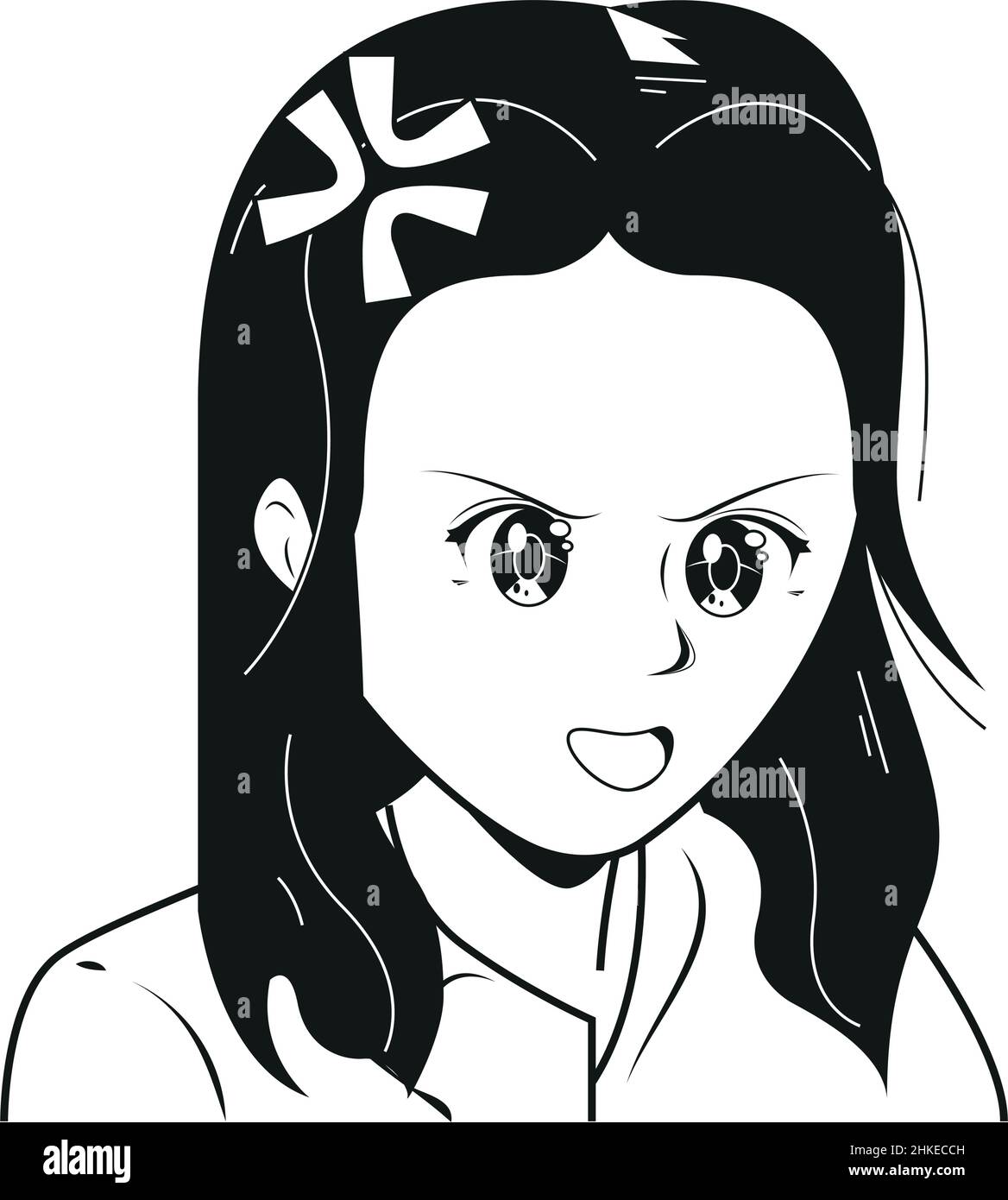 angry anime woman Stock Vector Image & Art - Alamy