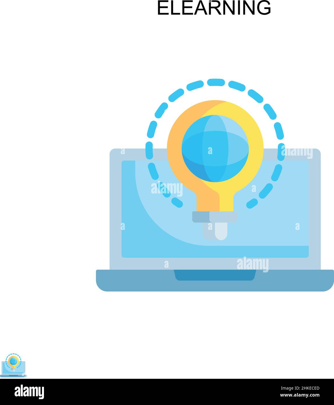 Elearning Simple vector icon. Illustration symbol design template for ...