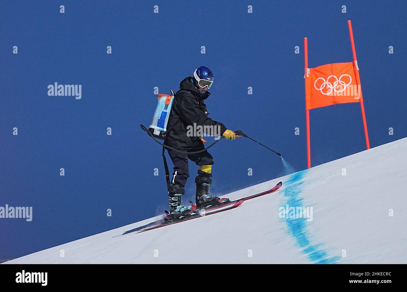 Yanking, China. 04th Feb, 2022. Olympics, Alpine skiing, downhill, 2nd ...