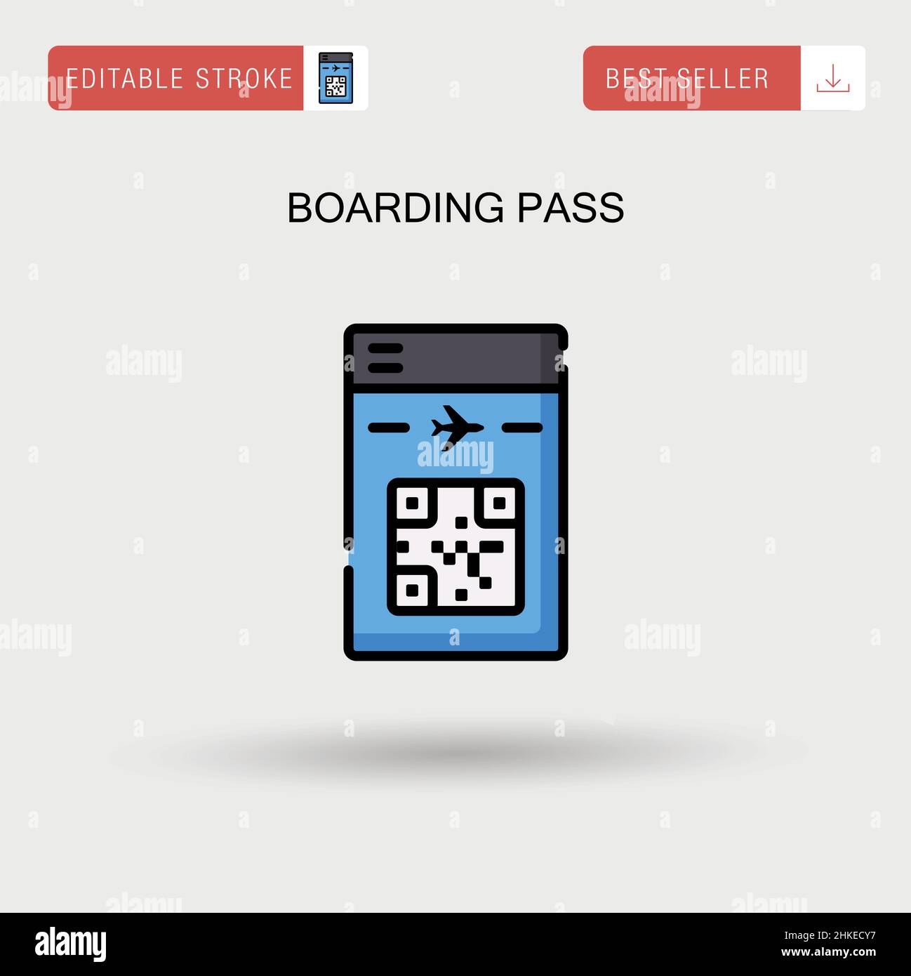 Boarding pass Simple vector icon Stock Vector Image & Art - Alamy