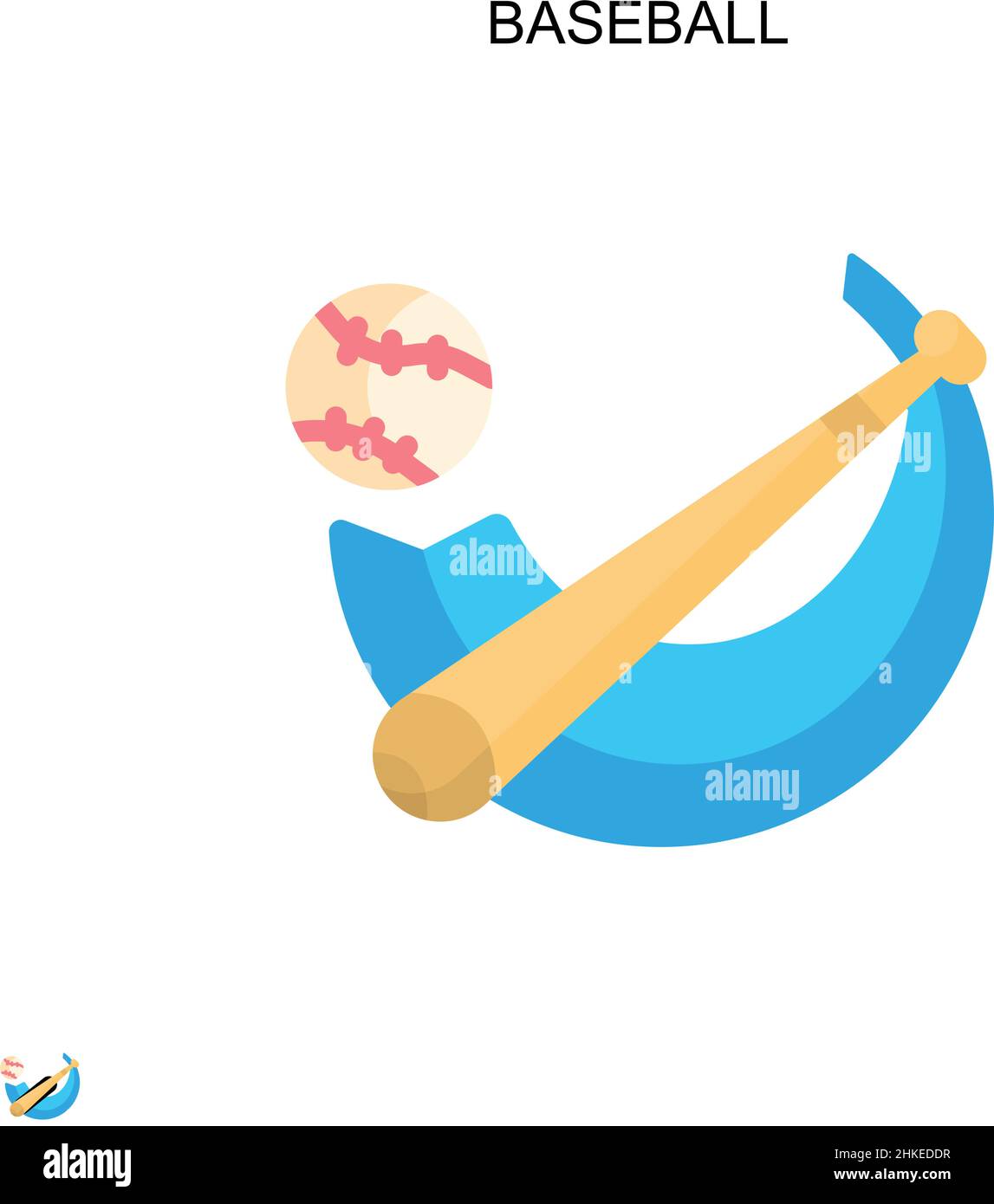 Baseball Simple vector icon. Illustration symbol design template for ...