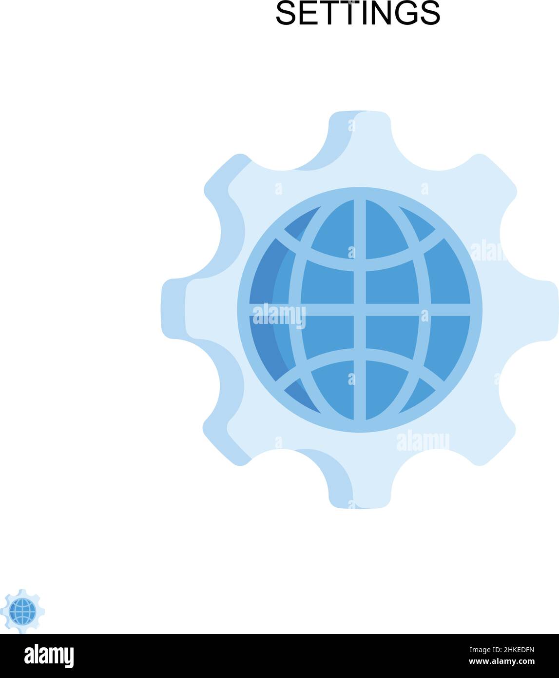 Settings Simple vector icon. Illustration symbol design template for ...