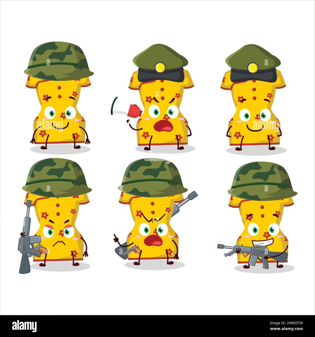 A charming soldier yellow clothing of chinese woman cartoon picture ...