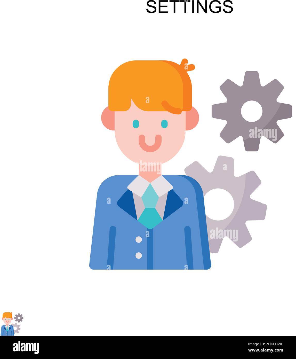 Settings Simple vector icon. Illustration symbol design template for ...