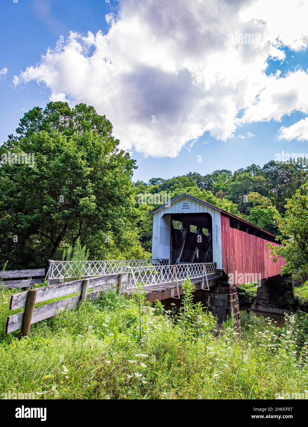 Marietta, Ohio, USA-August 2, 2021: Hills Covered Bridge built in 1878 ...