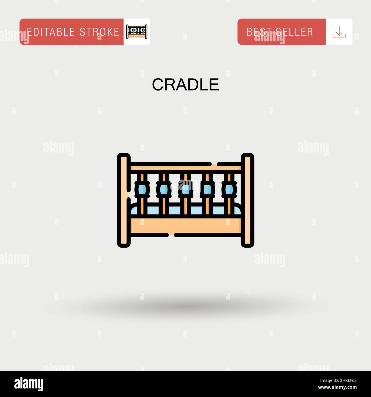 Baby cradle cartoon icon hi-res stock photography and images - Alamy