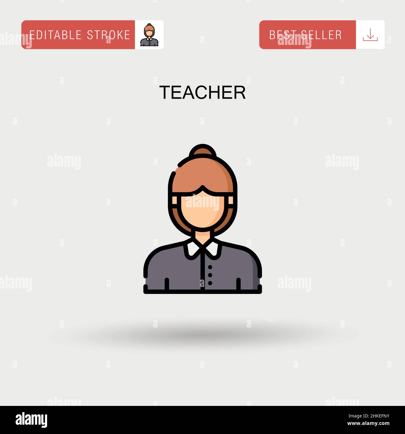Teacher Simple vector icon Stock Vector Image & Art - Alamy