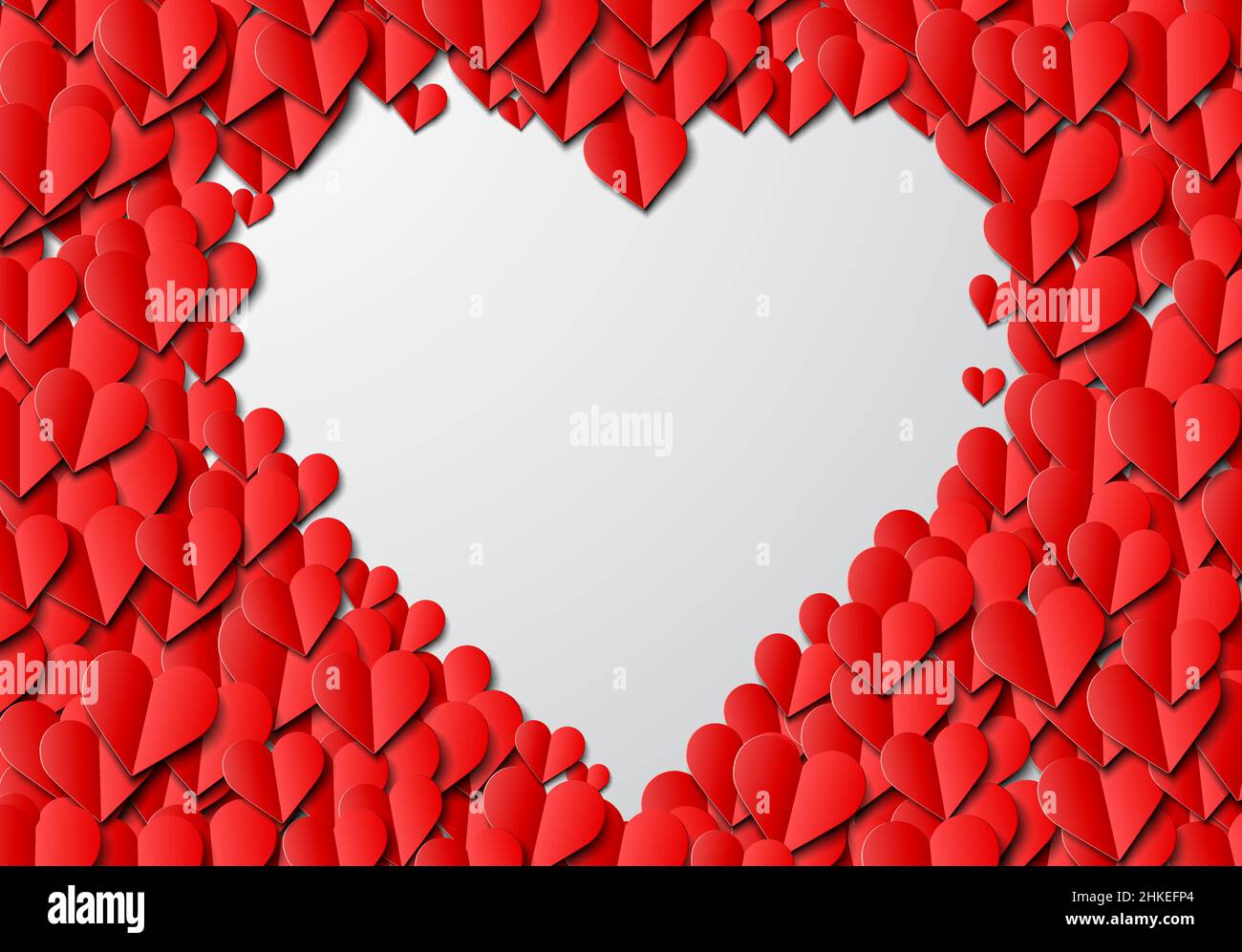 Paper hearts background for Valentine's Day greeting card design Stock ...