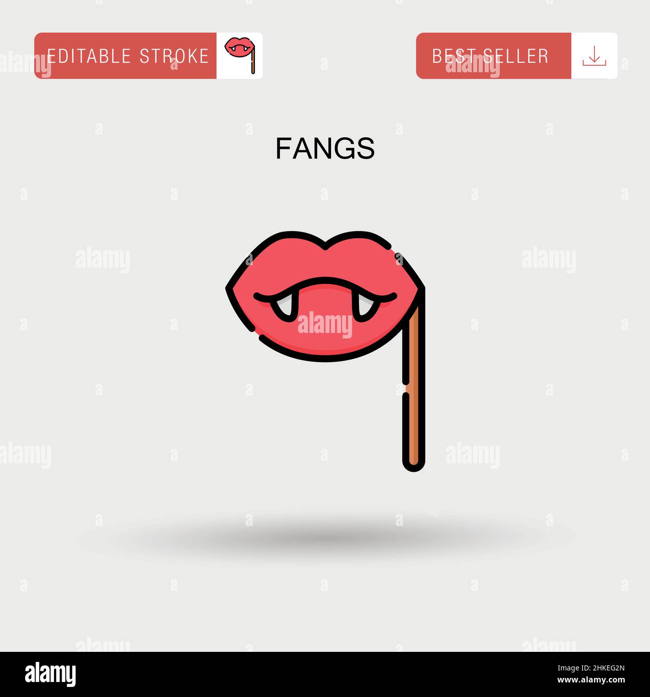 Fangs Simple vector icon Stock Vector Image & Art - Alamy