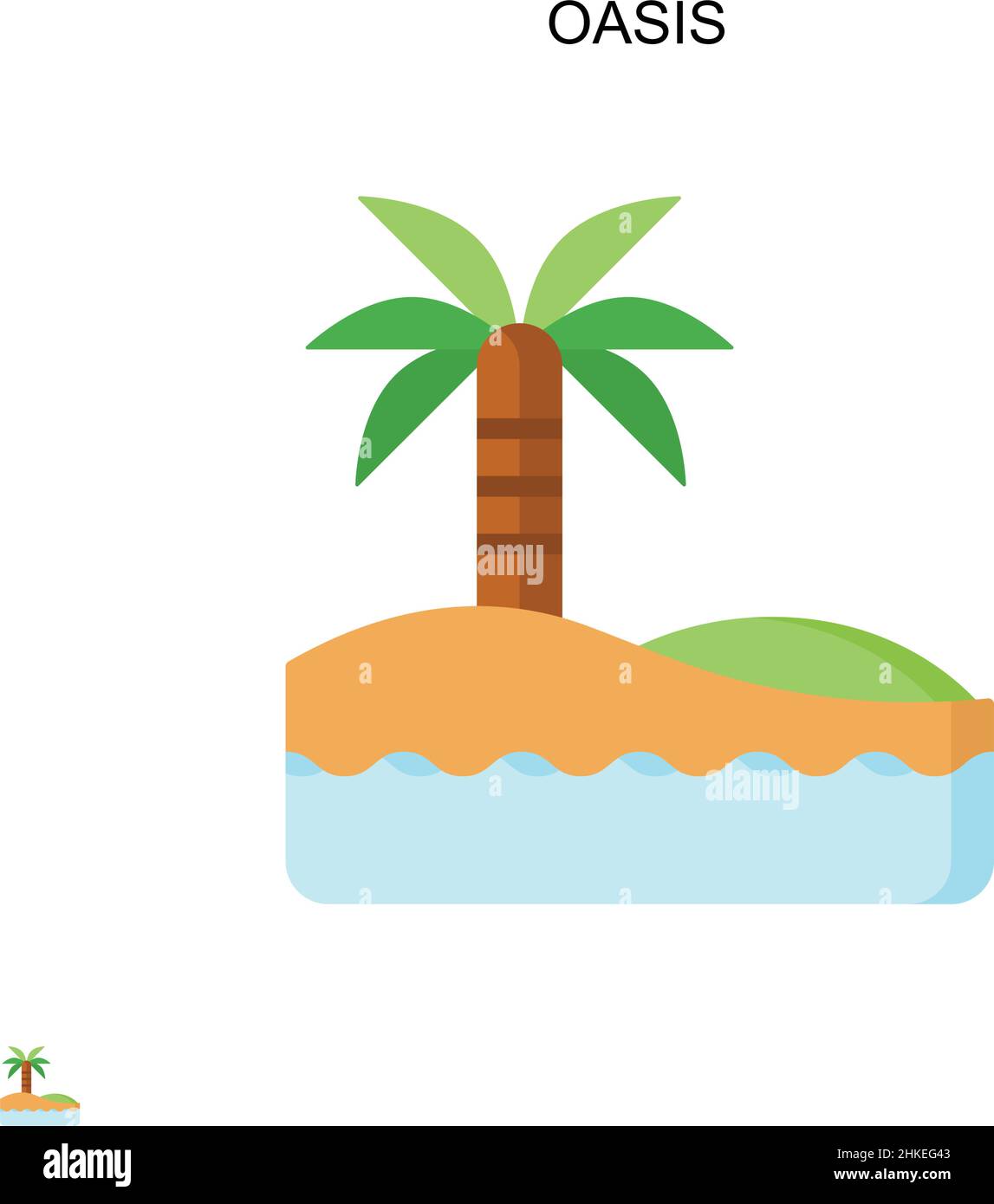 Oasis Simple vector icon. Illustration symbol design template for web ...