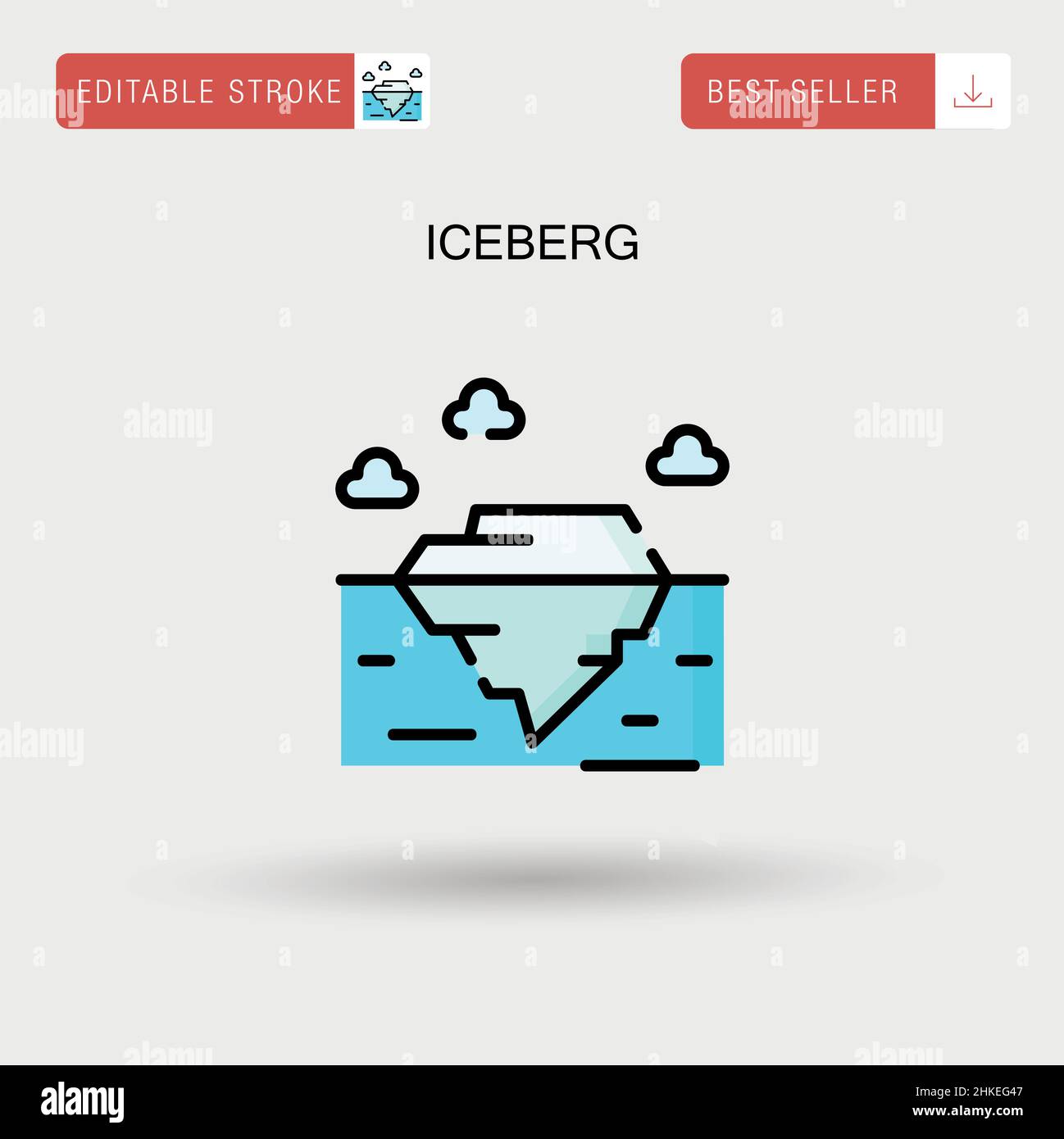 Melting iceberg background Stock Vector Images - Alamy