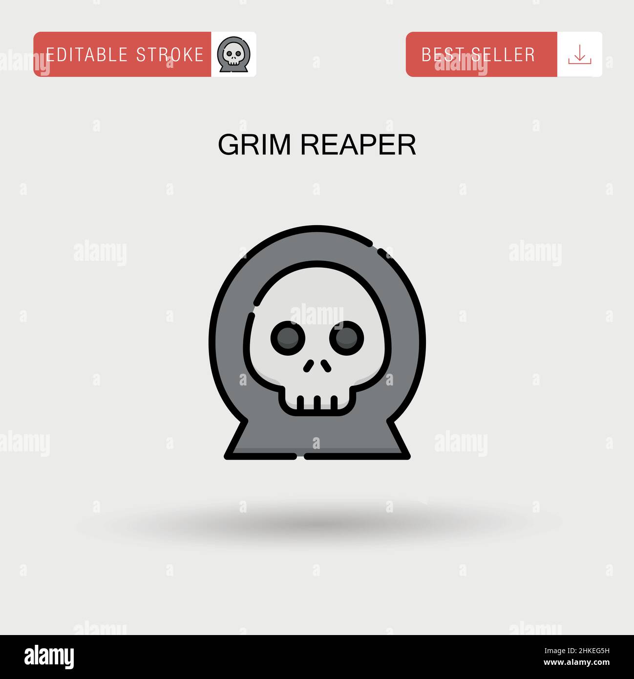 Vector cartoon illustration grim reaper hi-res stock photography and ...