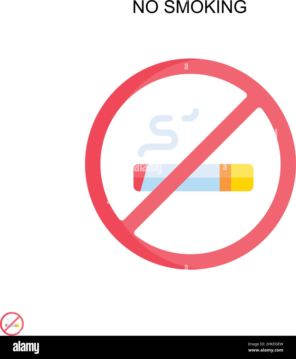 No smoking Simple vector icon. Illustration symbol design template for ...