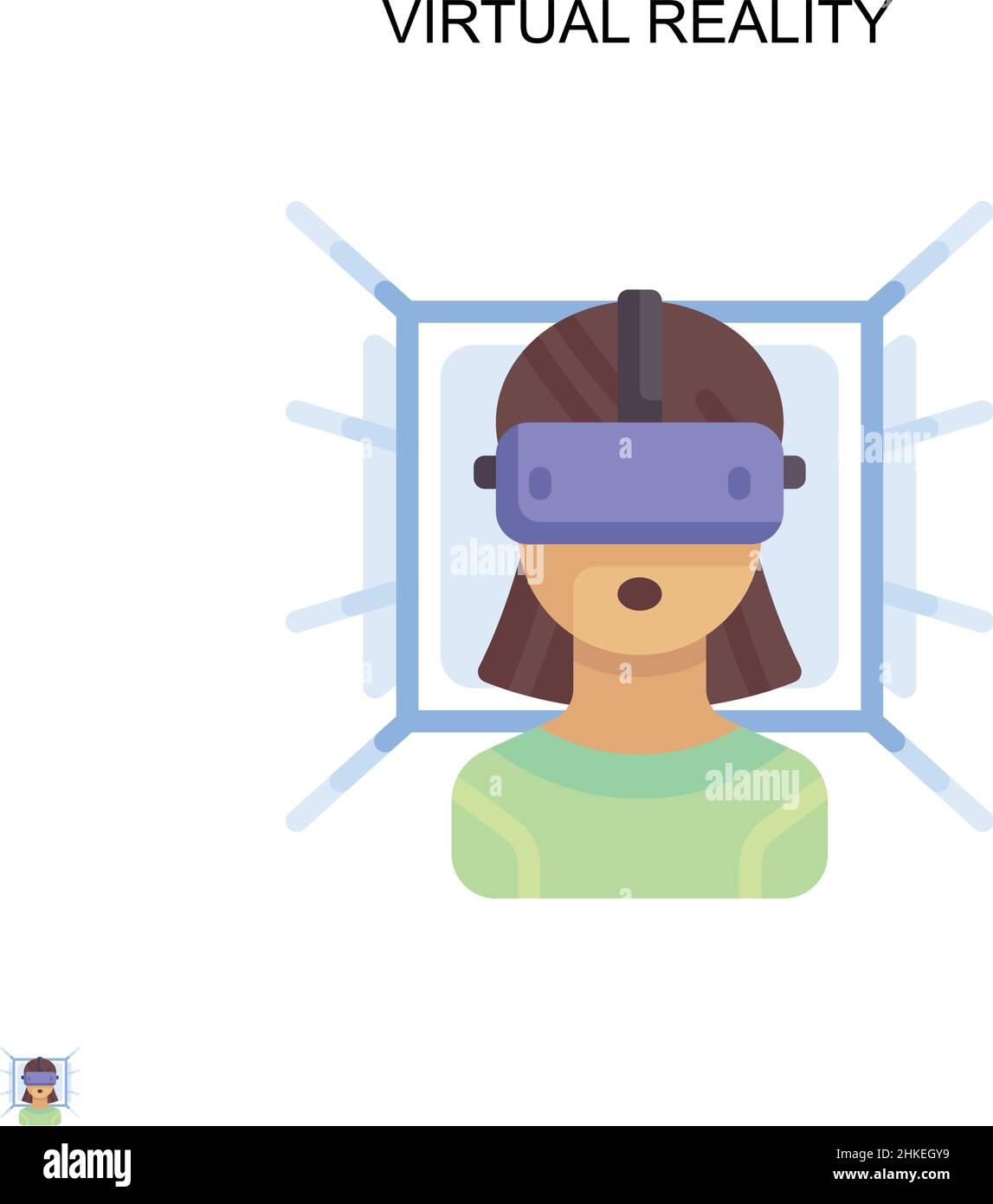 Virtual reality Simple vector icon. Illustration symbol design template ...