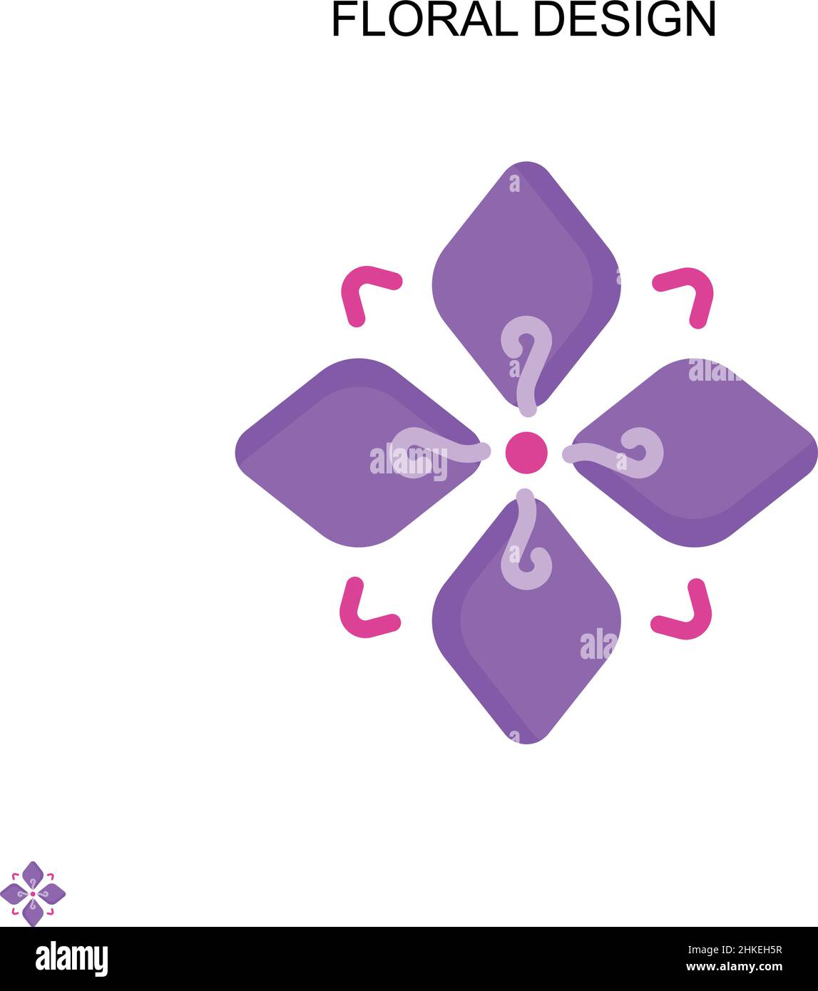 Floral design Simple vector icon. Illustration symbol design template ...