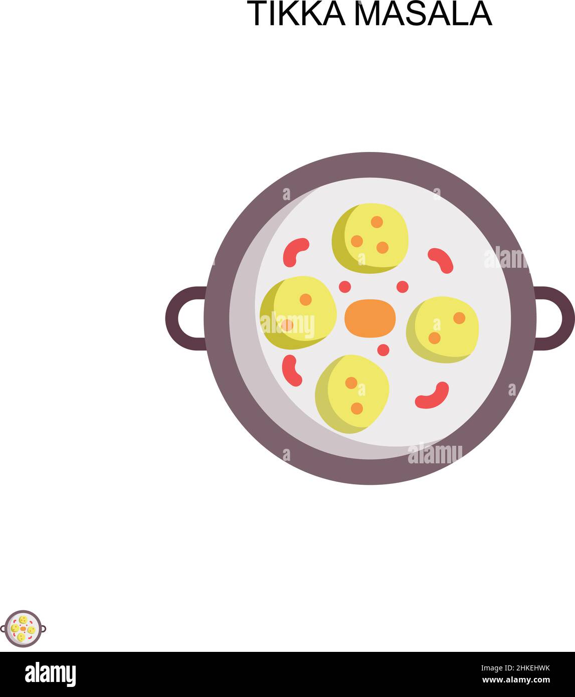 Tikka masala Simple vector icon. Illustration symbol design template ...