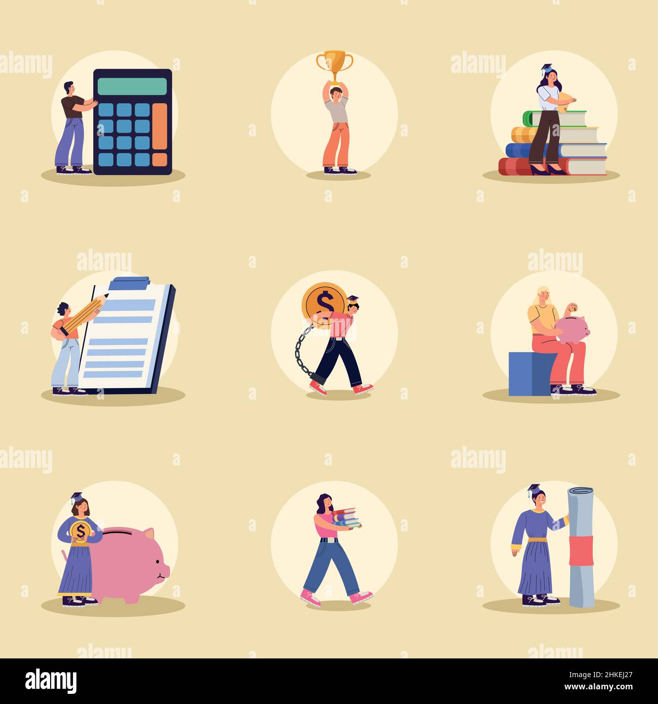 people with icons Stock Vector Image & Art - Alamy