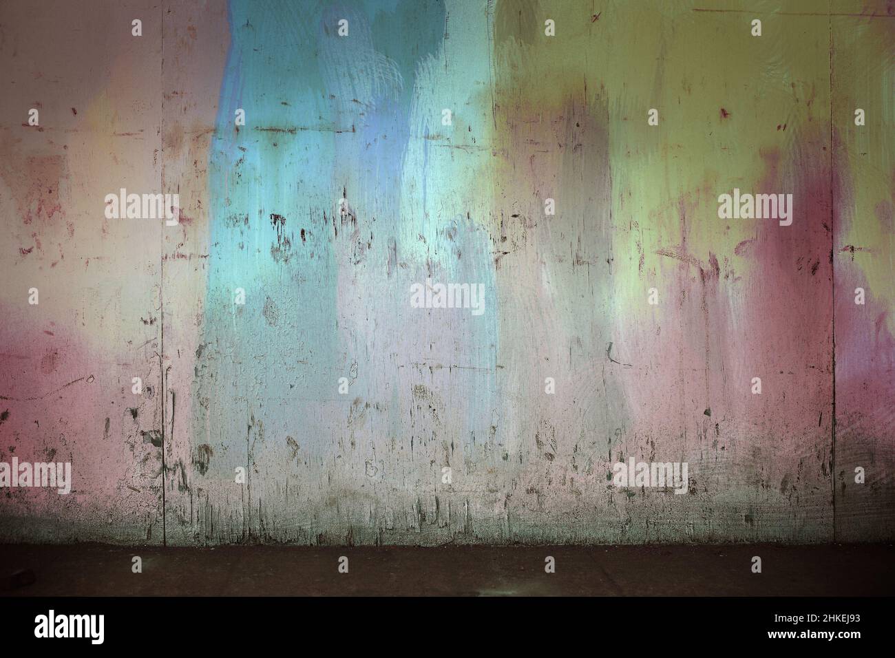 Piece of wall painted in the variuos colours Stock Photo - Alamy