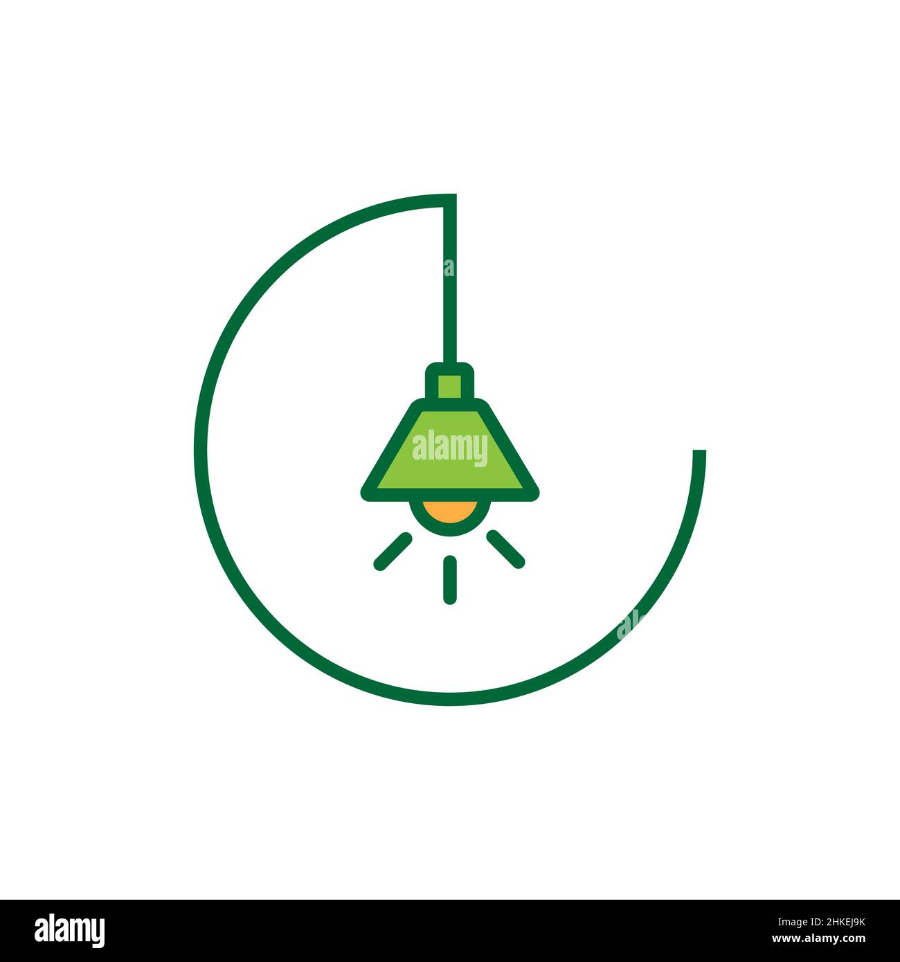 nature light lamp flower green logo design vector graphic symbol icon ...