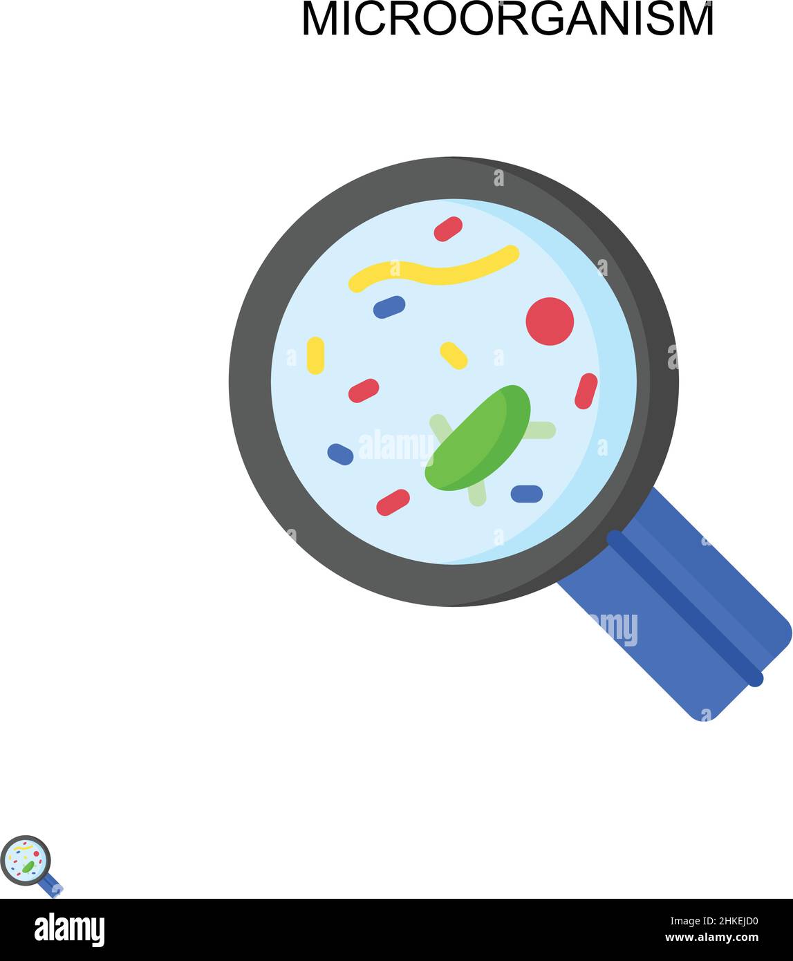 Microorganism Simple vector icon. Illustration symbol design template ...