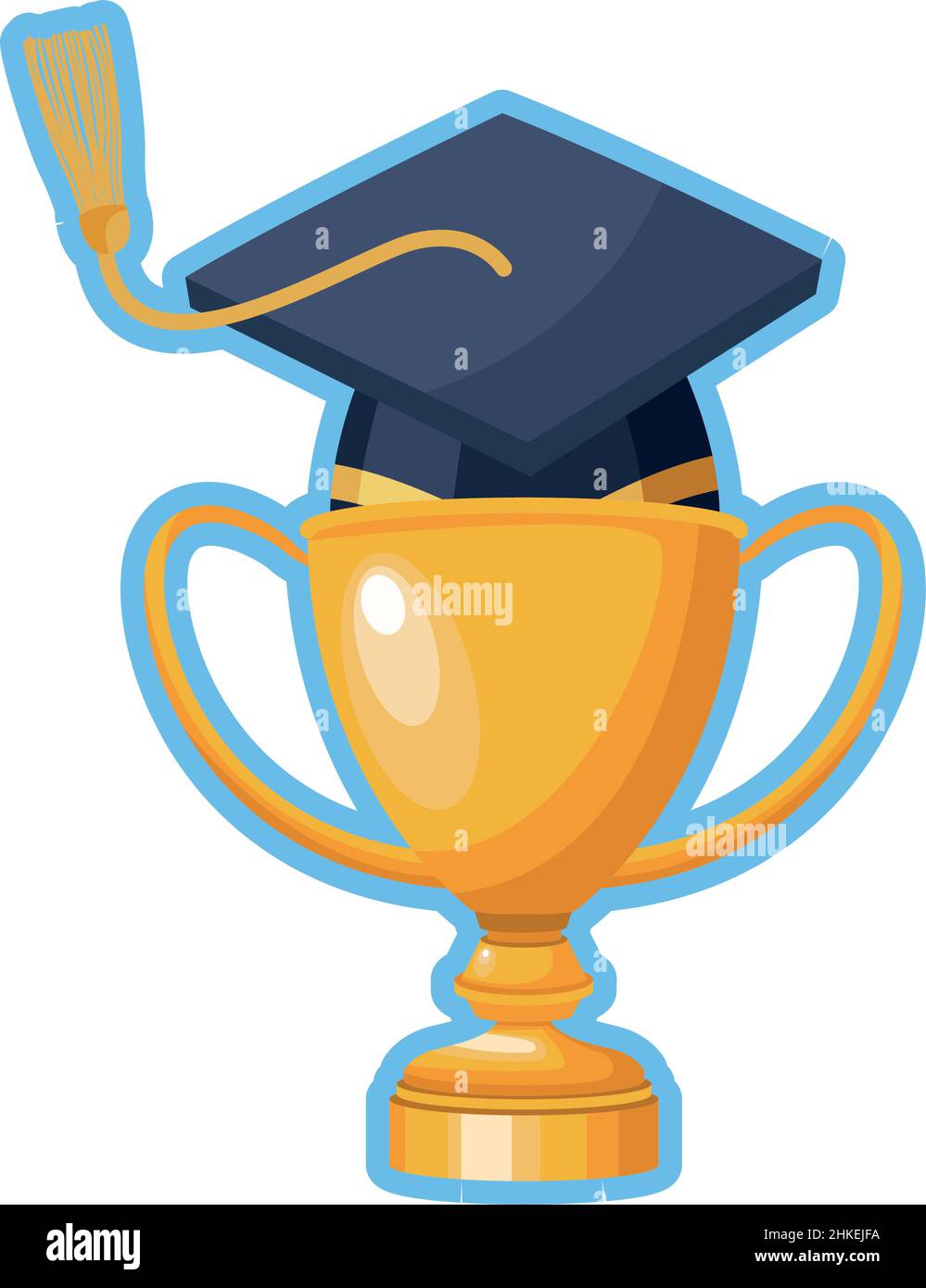 Golden hat trophy Stock Vector Images - Alamy