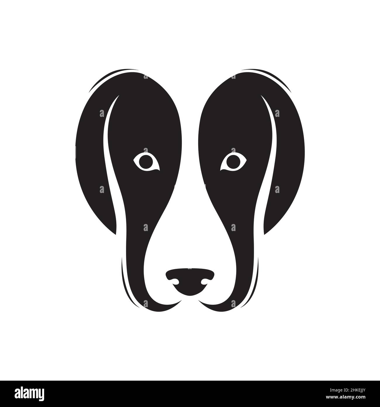 face head dog Border Collie logo design vector graphic symbol icon ...