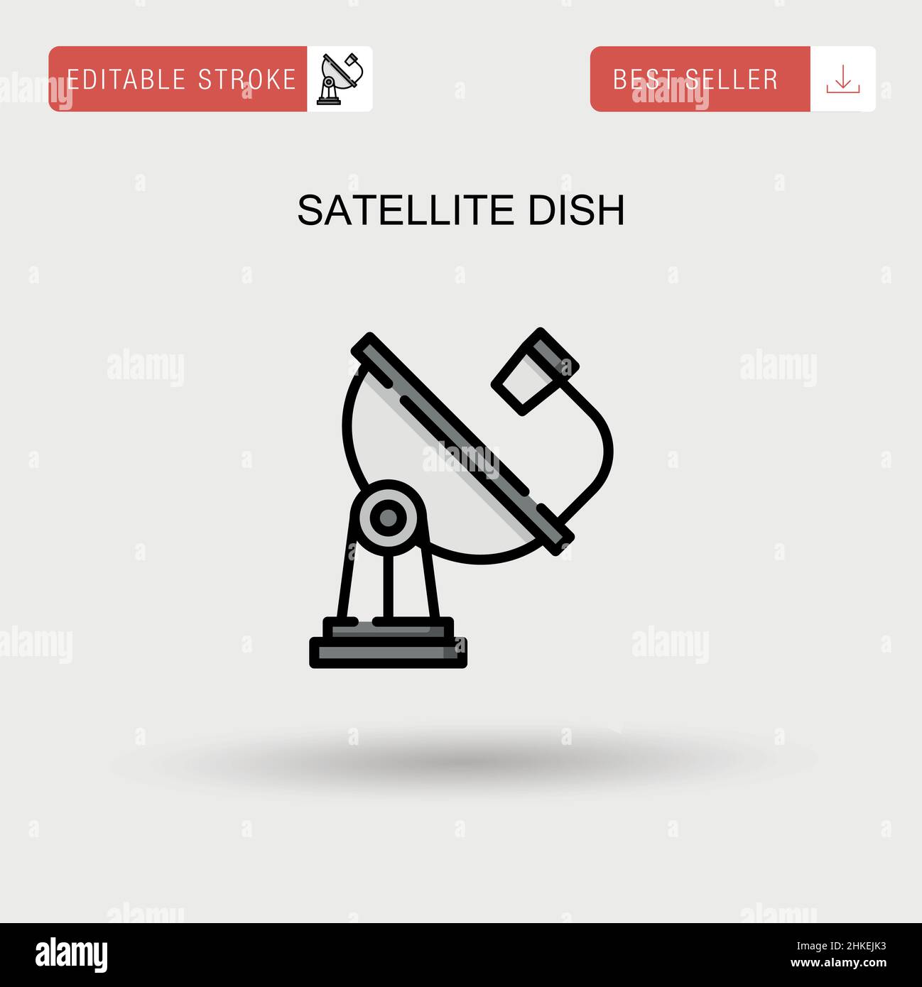 Satellite dish Simple vector icon Stock Vector Image & Art - Alamy