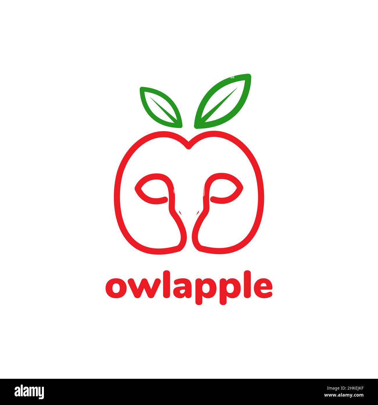 face apple owl logo design, vector graphic symbol icon illustration ...