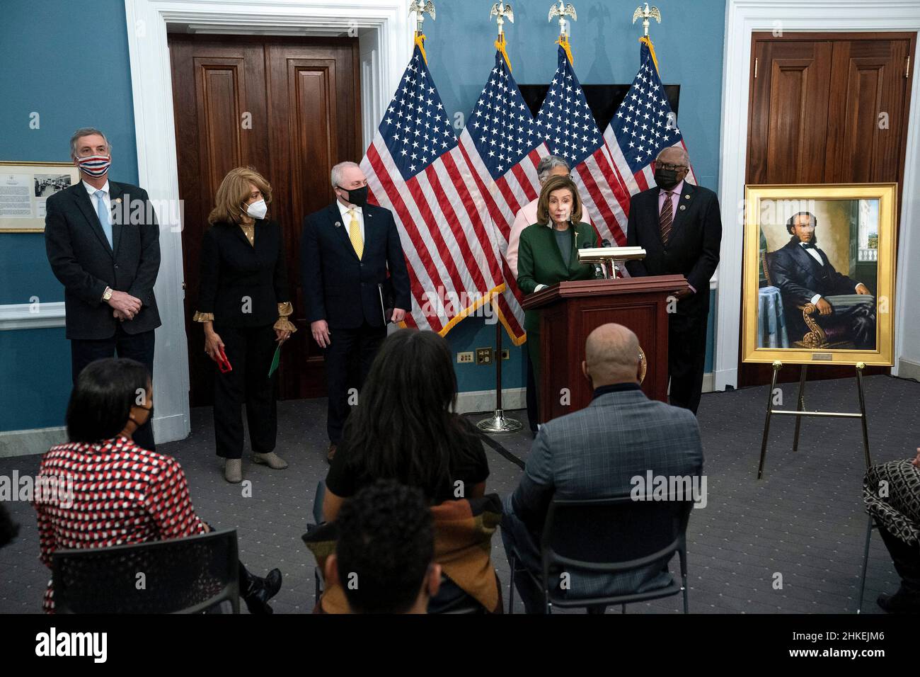 Speaker Nancy Pelosi (D-Calif.) during a press conference to unveil the ...