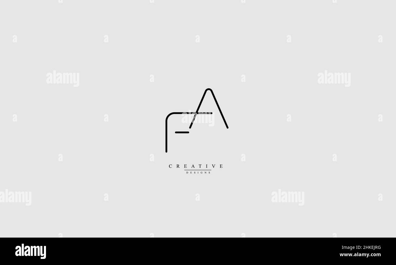FA AF F A Alphabet letters Initials Monogram logo Stock Vector Image ...