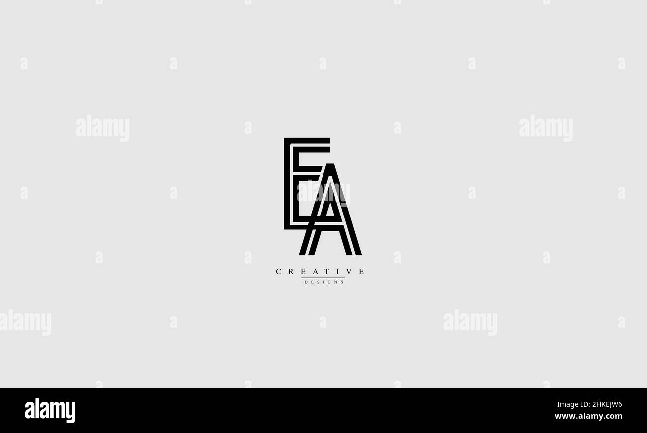 EA AE E A Alphabet letters Initials Monogram logo Stock Vector Image ...