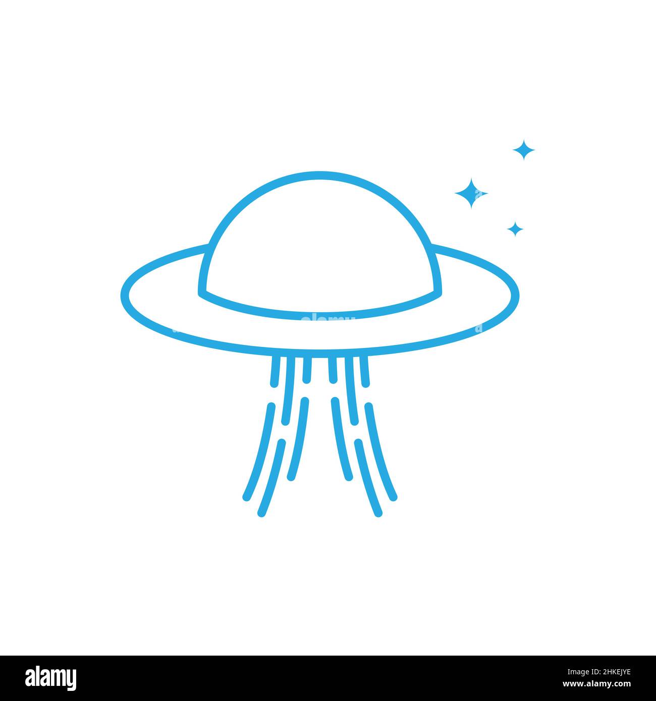 line ufo alien airplane logo design, vector graphic symbol icon ...