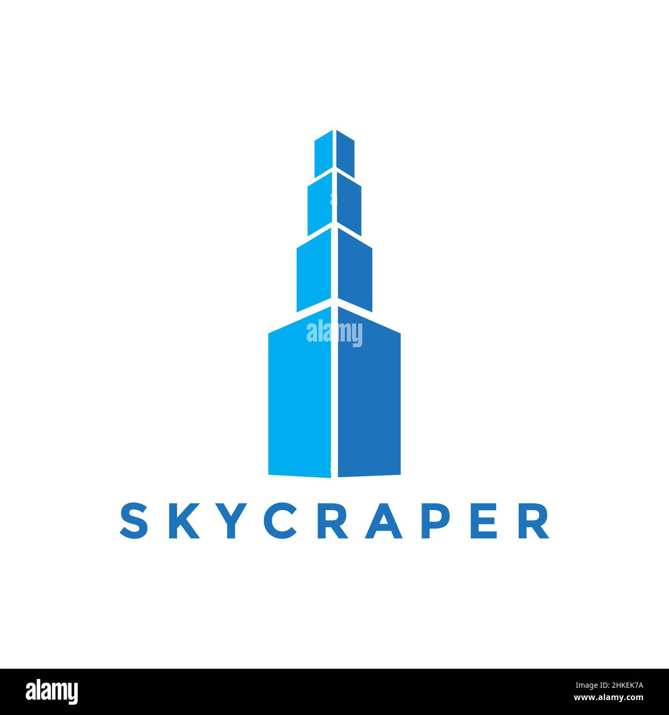 simple flat skyscraper blue logo design vector graphic symbol icon ...