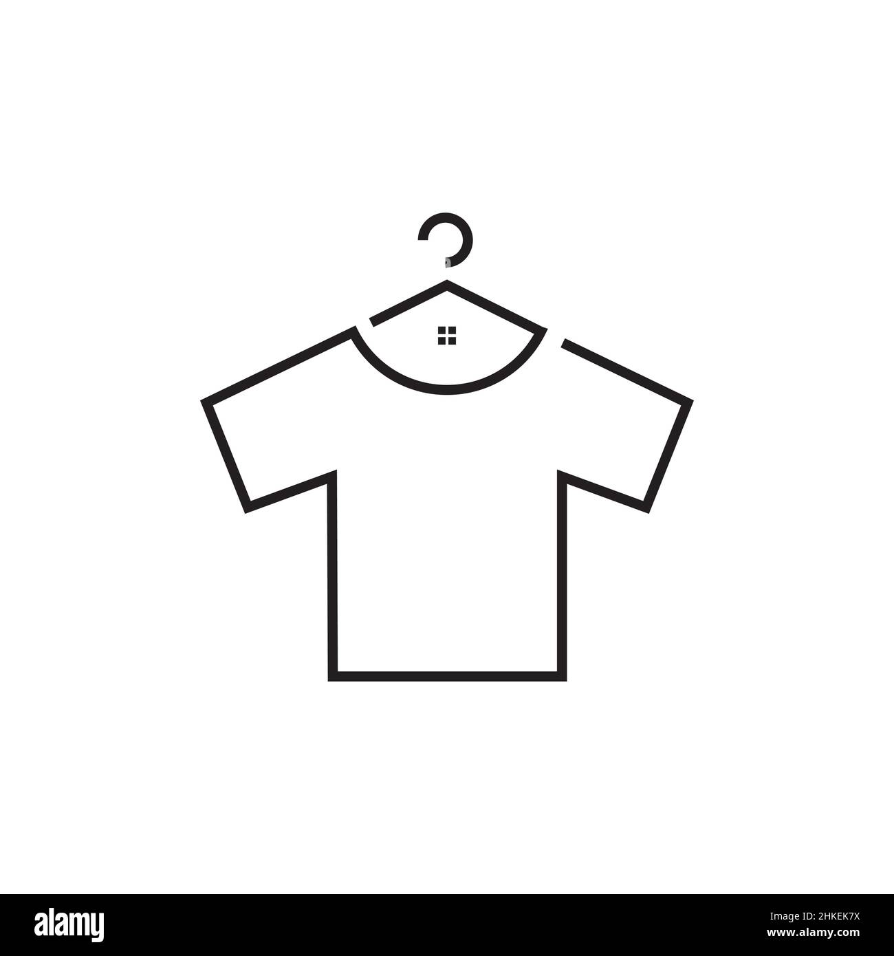 cloth with hanger and home logo design, vector graphic symbol icon ...