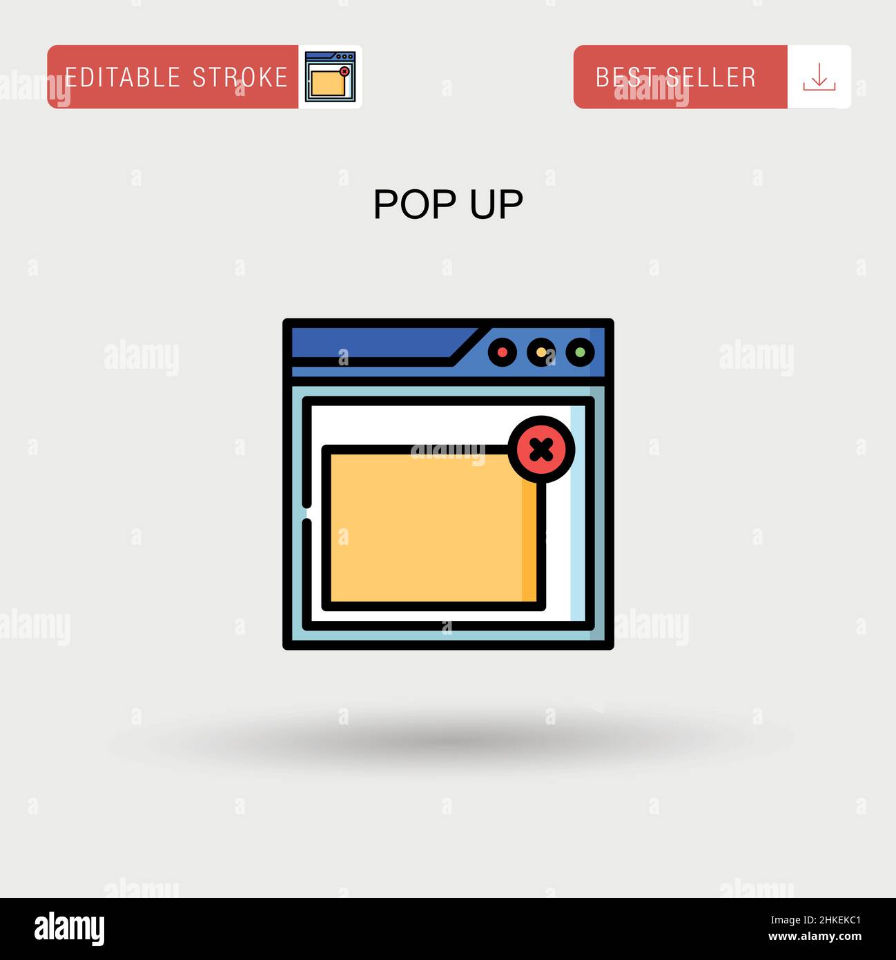 Pop up Simple vector icon Stock Vector Image & Art - Alamy
