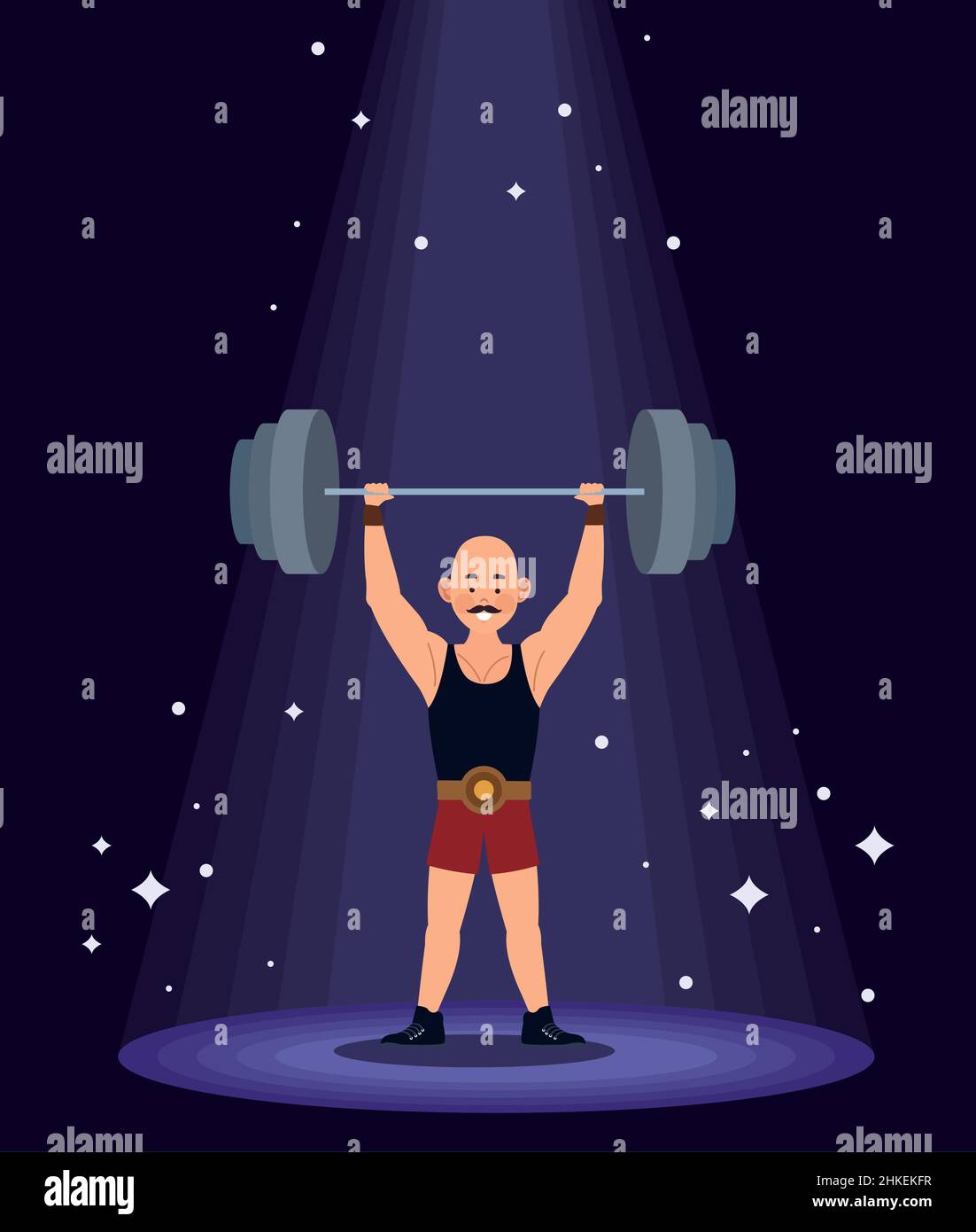 circus strongman lifting weight Stock Vector Image & Art - Alamy