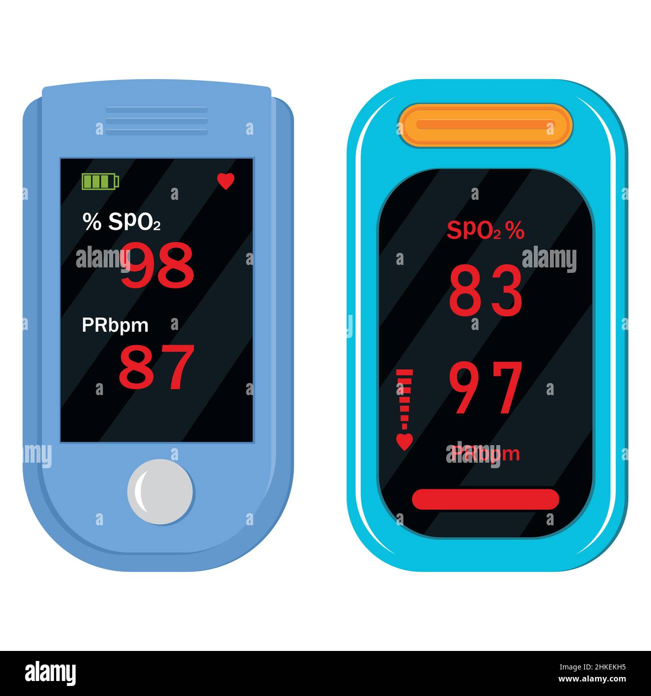 oxygen measurement device, color isolated vector illustration in ...