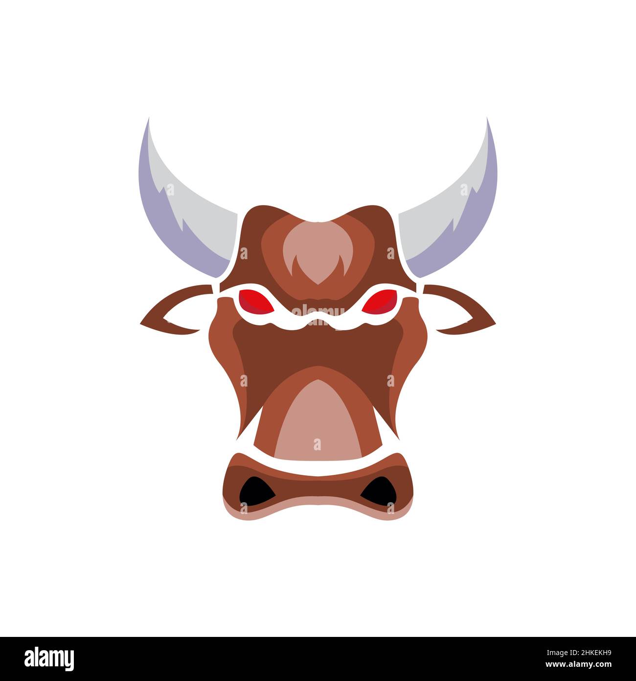 head cow abstract brown color logo design, vector graphic symbol icon ...