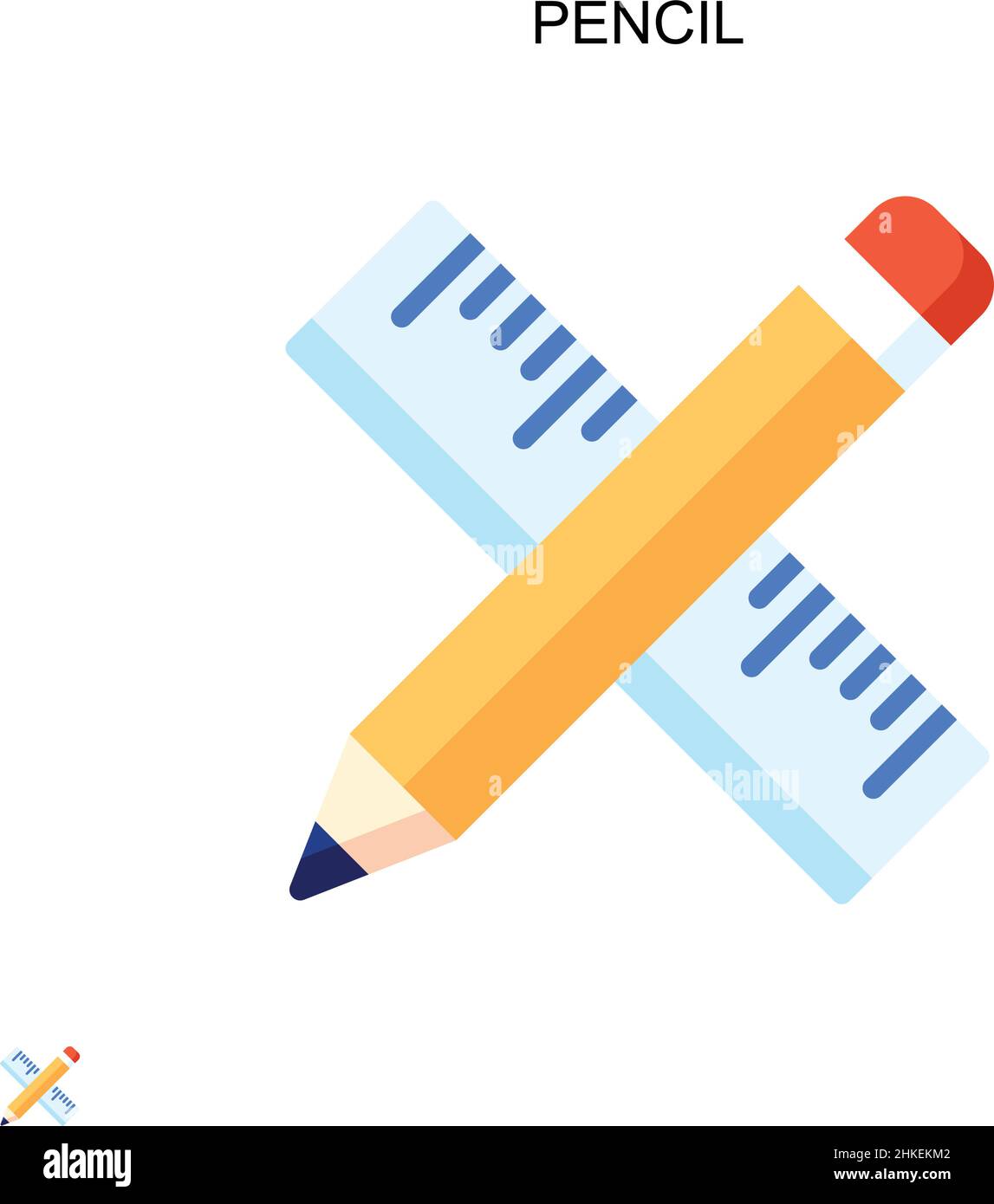 Pencil Simple vector icon. Illustration symbol design template for web ...