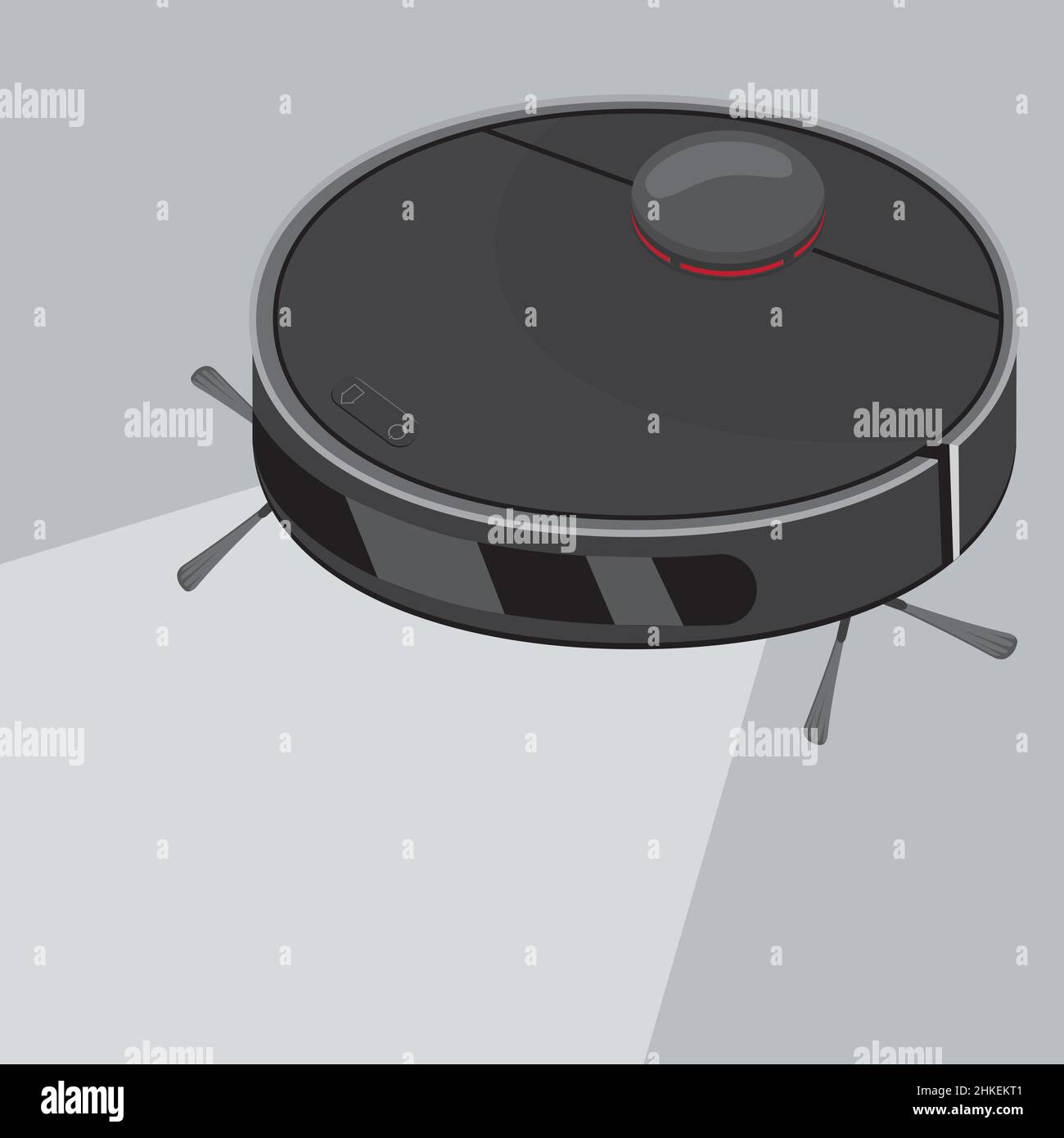 Robot vacuum cleaner for cleaning the room, color vector isolated ...